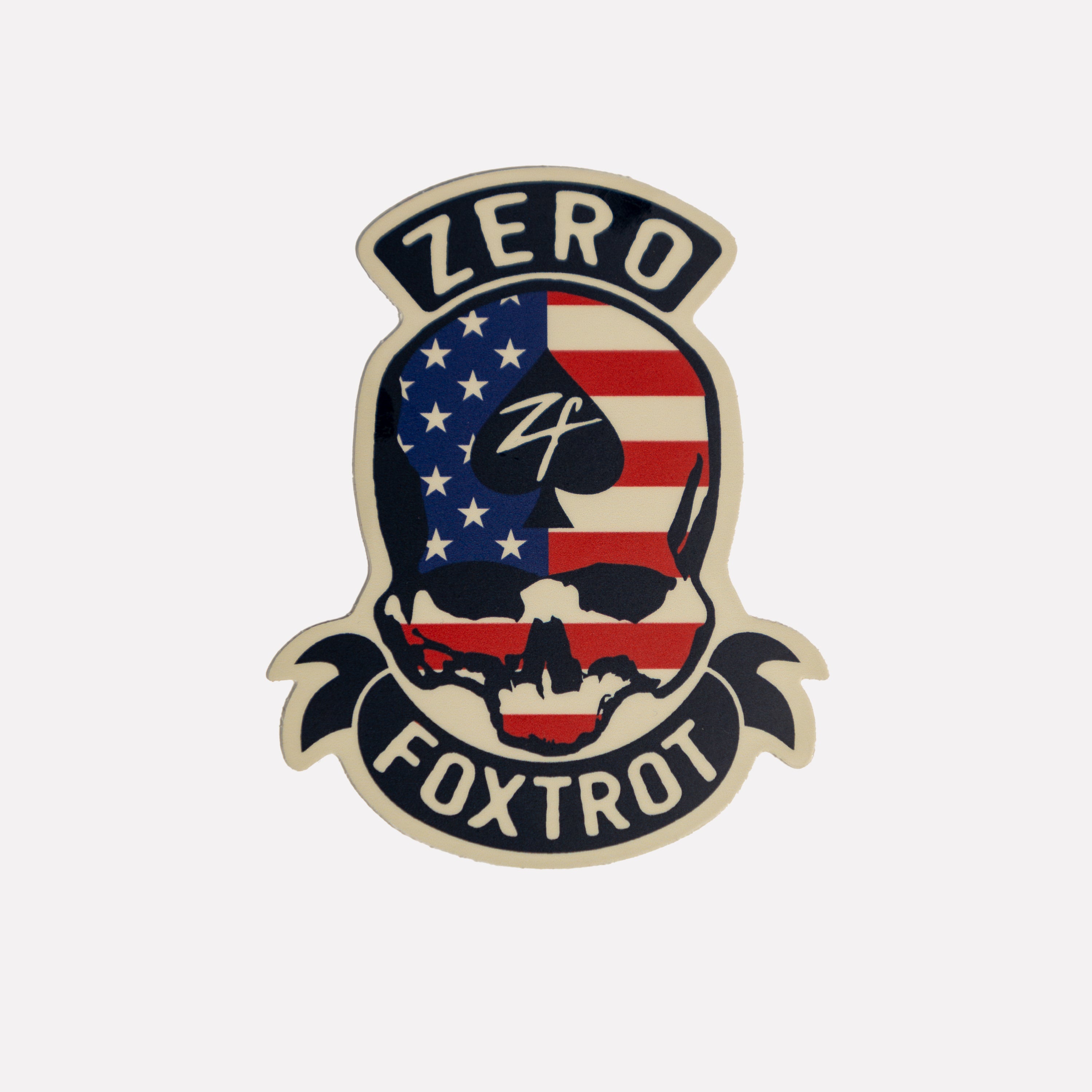 ZF US Skull Logo Sticker –ZERO FOXTROT